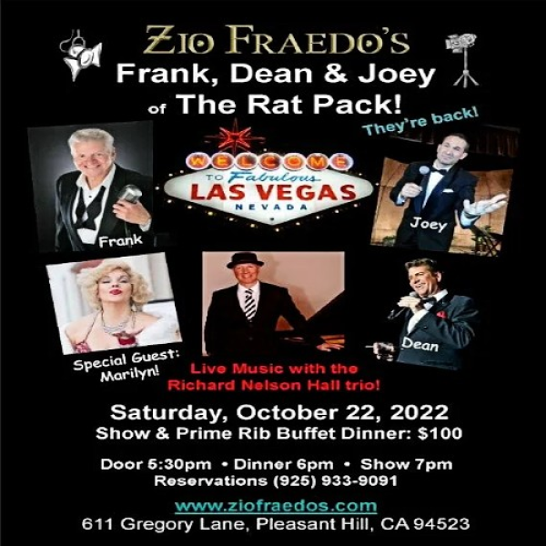 Rat Pack Dinner Show with Frank, Dean & Joey | Event Calendar | Contra ...