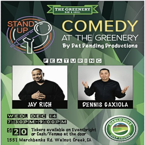 Comedy at The Greenery | Event Calendar | Contra Costa Live