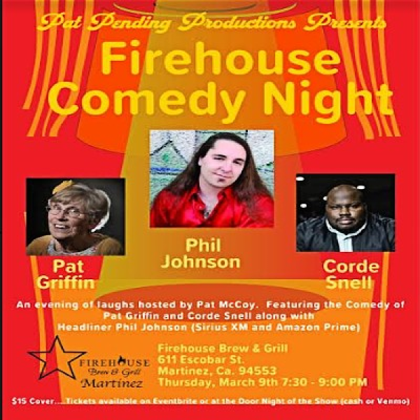 Firehouse Comedy Night | Event Calendar | Contra Costa Live